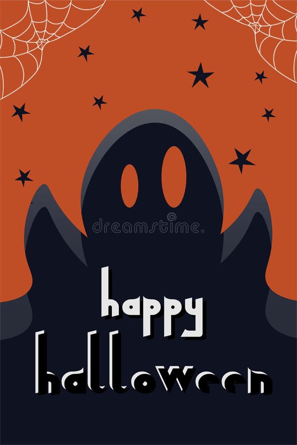 Halloween Banner with Ghost and Congratulations. Stock Vector ...