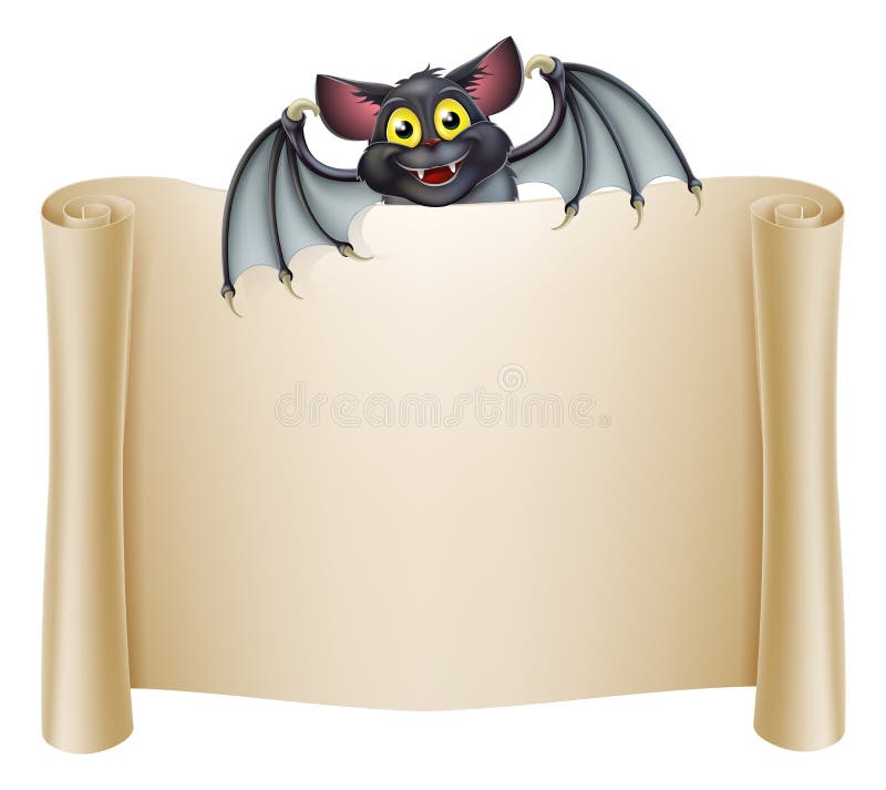 Halloween Bat Banner stock vector. Illustration of hallowen - 32679964