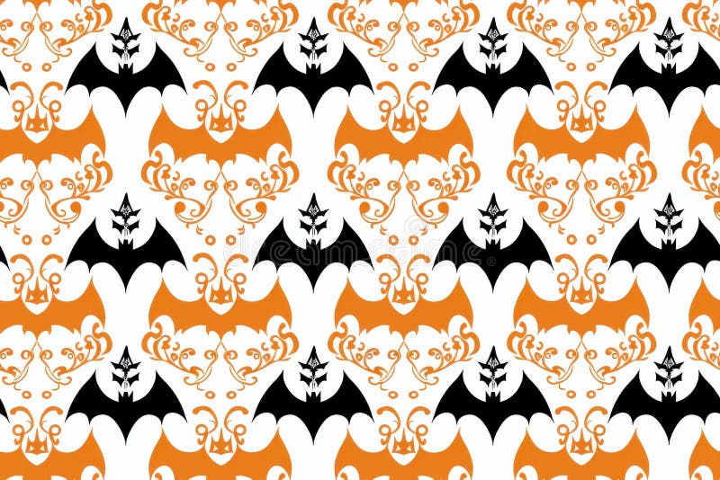 Halloween Bat Pattern stock illustration. Illustration of festive ...