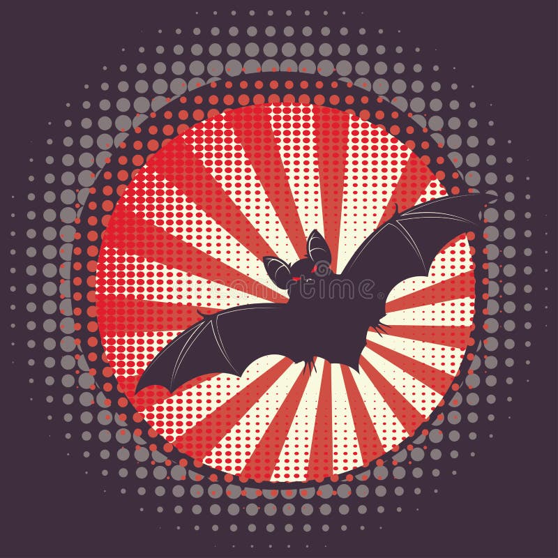 Halloween bat poster stock vector. Illustration of halloween - 126865814