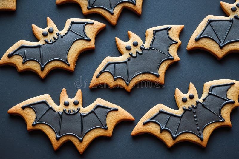 Halloween Bat Shaped Cookies for Festive Celebrations Stock Image ...