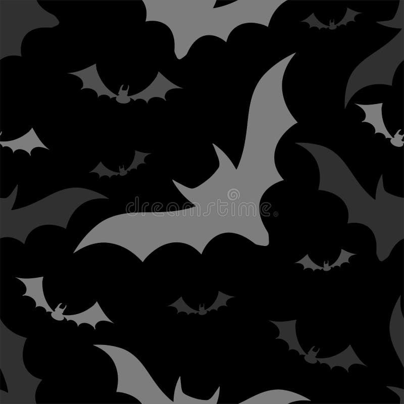 Halloween Bats Seamless Pattern Stock Vector - Illustration of mystery ...