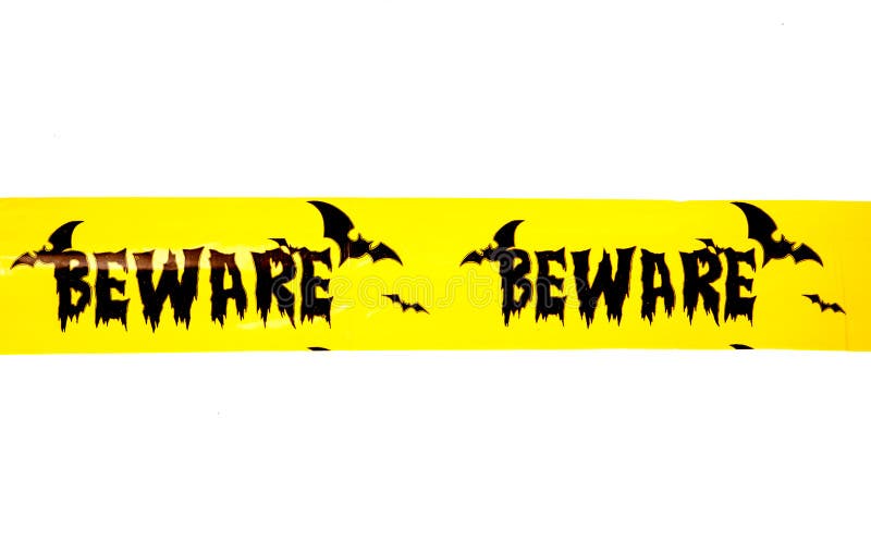 Halloween Beware sign stock image. Image of spooky, danger - 10545339