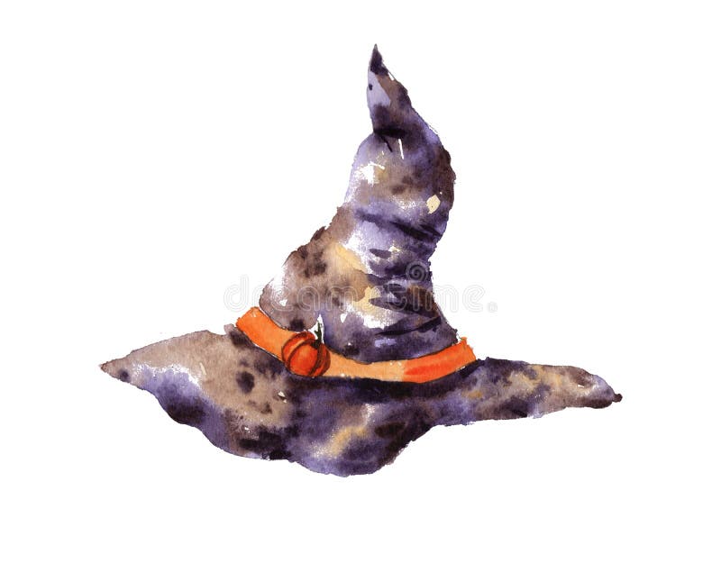 Halloween black hat stock illustration. Illustration of eyes - 99974714