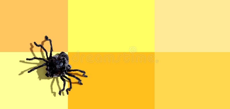 Halloween black spider stock image. Image of flat, october - 198611227