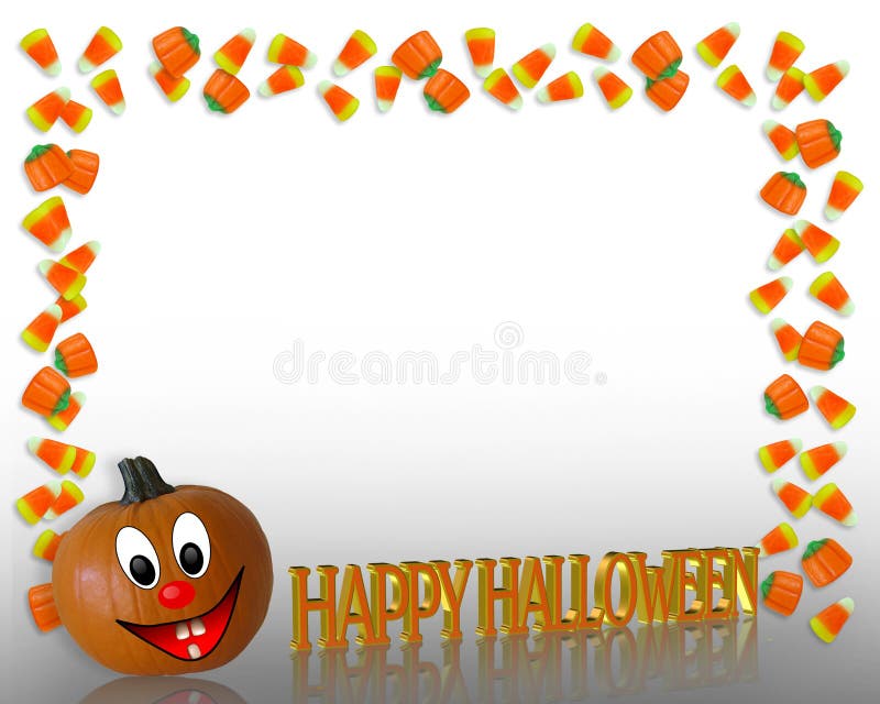 Halloween Border Candy Corn Stock Illustration - Illustration of ...