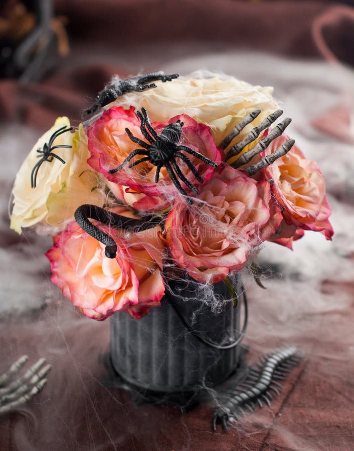 Halloween bouquet stock image. Image of vase, white, aged - 42919649