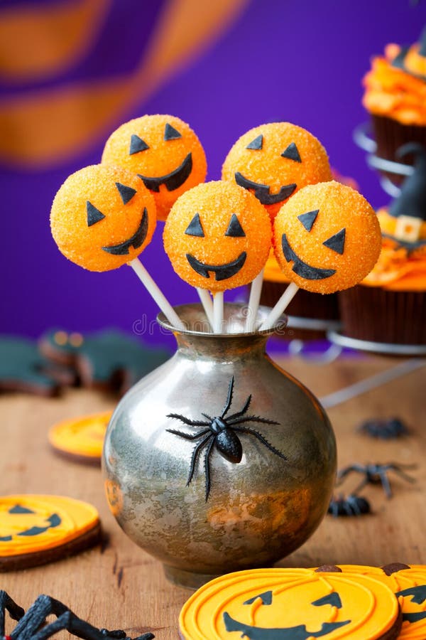 Halloween cake pops stock image. Image of lollipops, decorated - 33282539