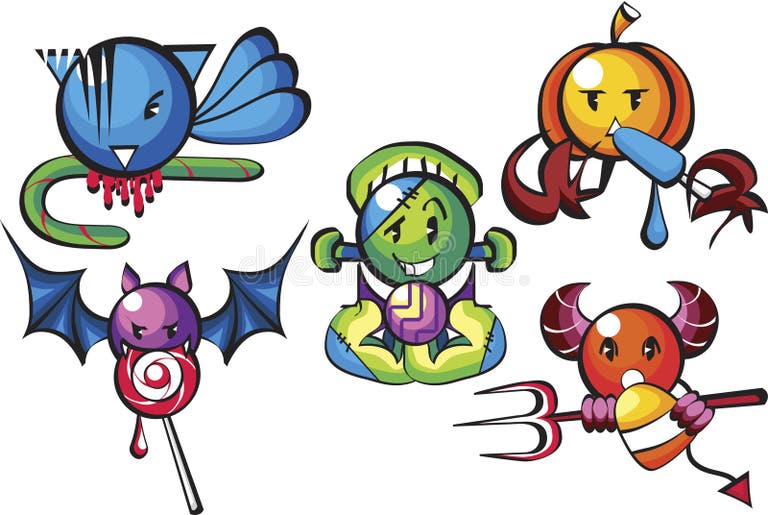Candy Creatures Stock Illustrations – 1,007 Candy Creatures Stock Illustrations, Vectors ...
