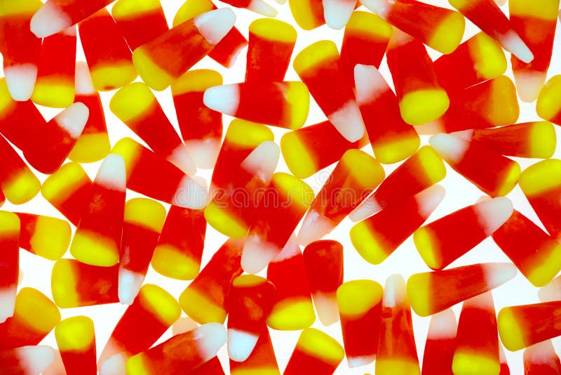 Halloween Candy Corn White Background Very Close View Stock Photos ...