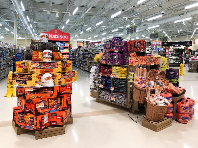 Halloween Candy Display Inside a Grocery Store Editorial Photography ...