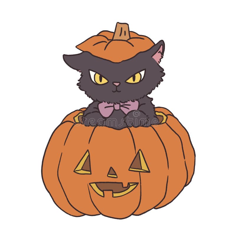 Halloween Cartoon Elements Hand Drawn Style Cute and Simple Stock Photo ...