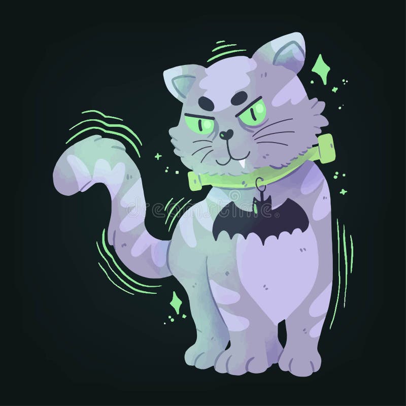 Halloween Cats Costume Party. Illustration and Vector Elements of Group ...