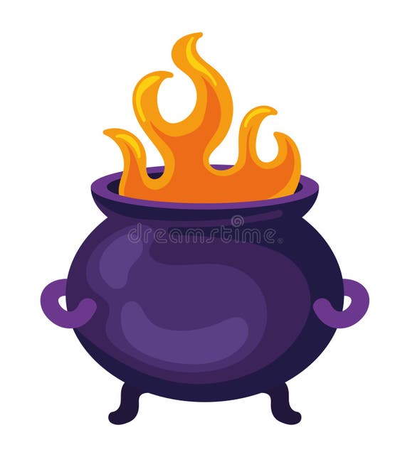 Halloween cauldron flame stock vector. Illustration of witchcraft ...