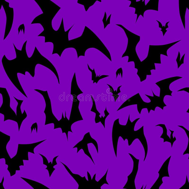 Purple bats pattern stock vector. Illustration of pattern - 57759464