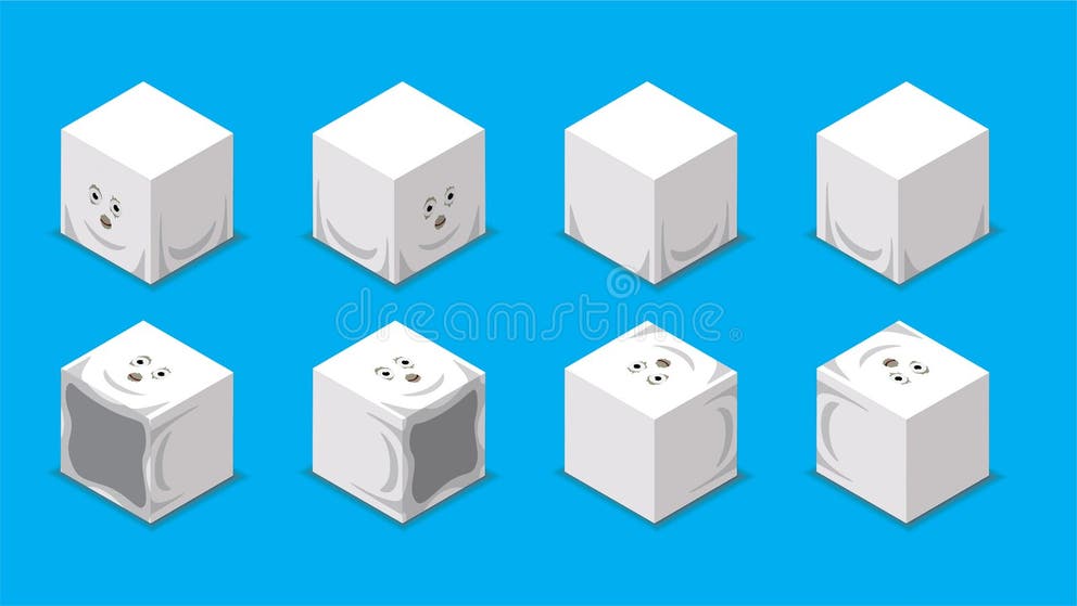 Halloween Character Dice 3D Ghost Cartoon Vector Stock Vector ...