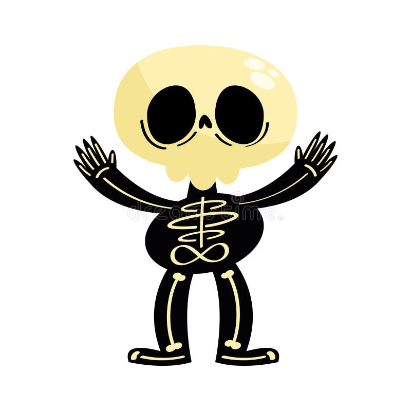 Halloween Character Skeleton Stock Vector - Illustration of design ...