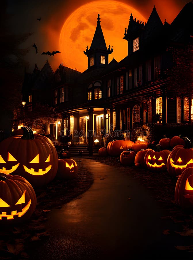 Halloween Cinematic UHD K in Seven Words: Stock Illustration ...