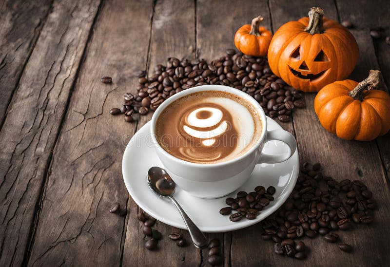 Mysterious Coffee Moments: Halloween Design Stock Illustration ...