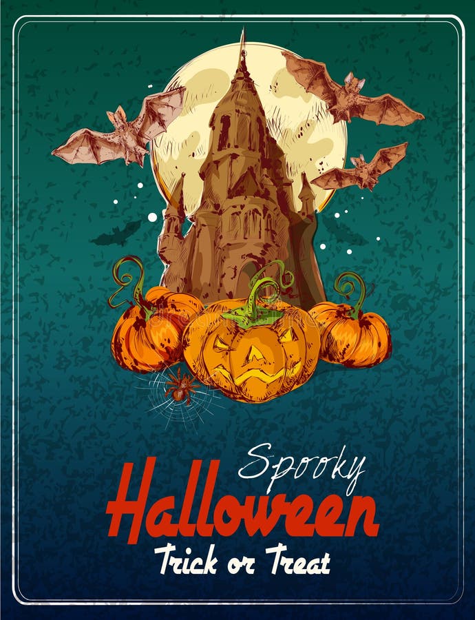 Halloween Colored Background Stock Vector - Illustration of flyer ...