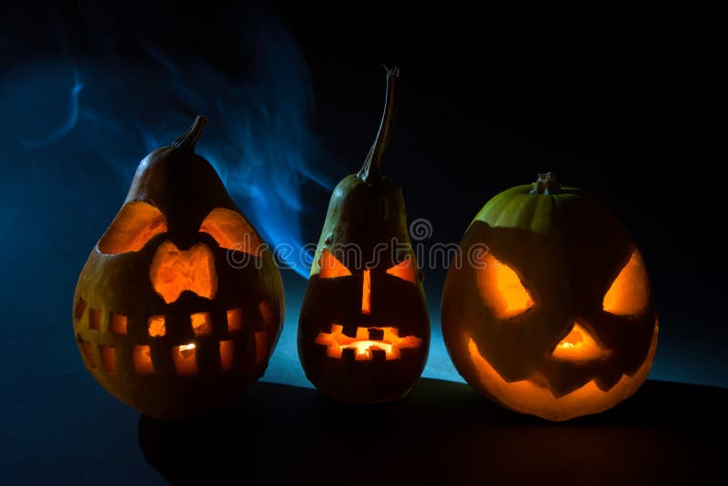 Halloween Pumpkin Jack Lamp and Hemp, Cannabis and Marijuana Leaves ...