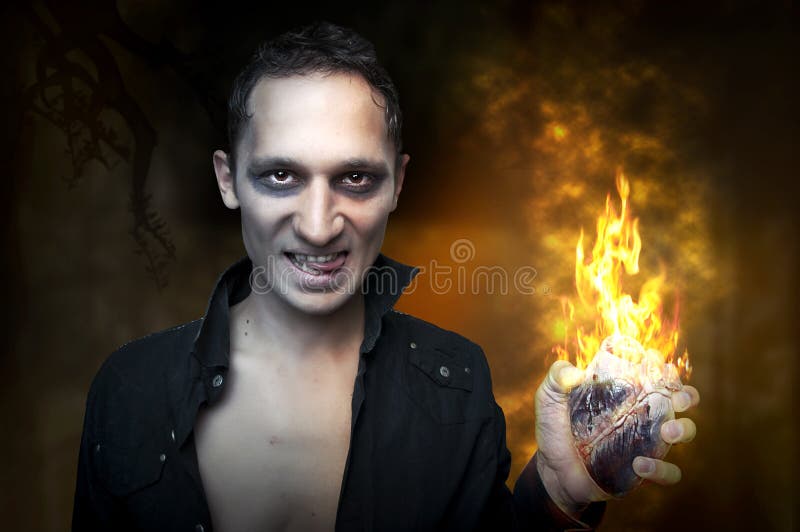 Halloween Concept Portrait of Handsome Man Stock Photo - Image of male ...