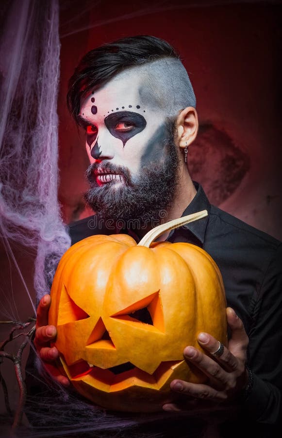 Halloween Concept with Young Man Stock Photo - Image of gothic ...