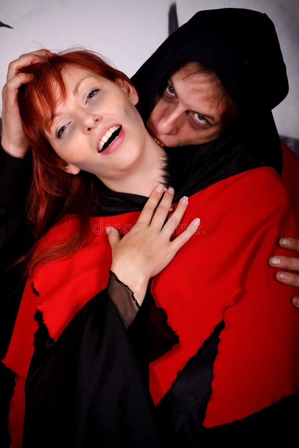 Halloween couple vampire stock image. Image of female - 15193605