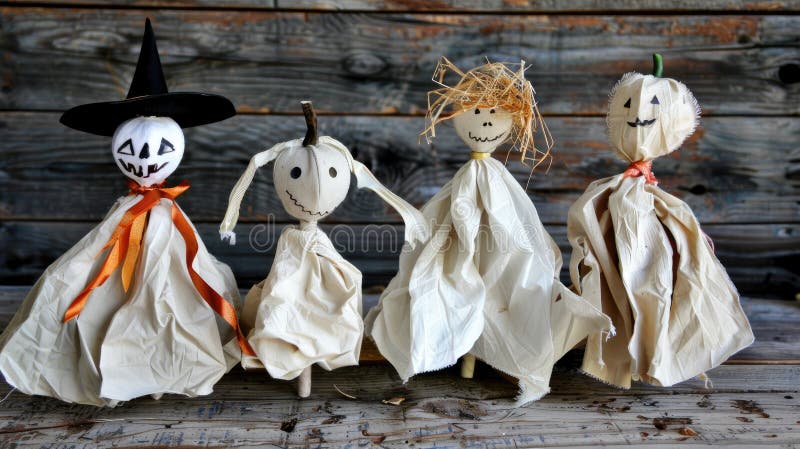 Halloween Craft Featuring Multiple Characters, Ai Generated Stock ...