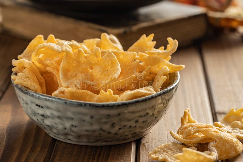 Halloween Crispy Bat Shaped Chips in Bowl Stock Photo - Image of meal ...