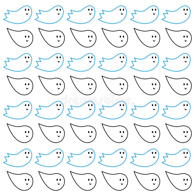 Halloween Cute Ghosts Pattern Texture Background Stock Vector ...