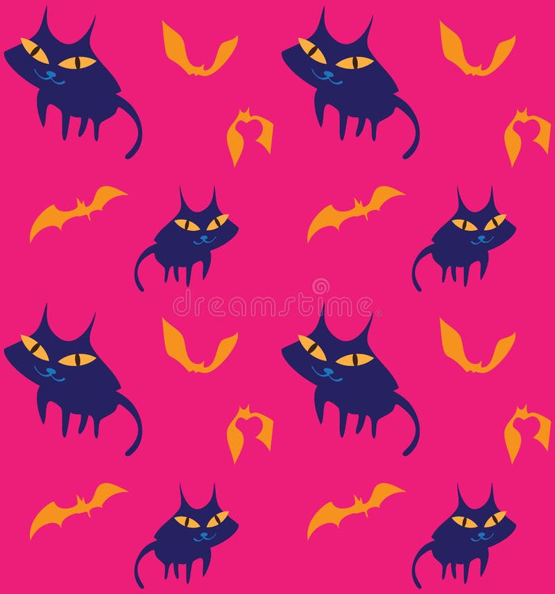Halloween Cute Pattern Vector Seamless Pattern Stock Vector ...