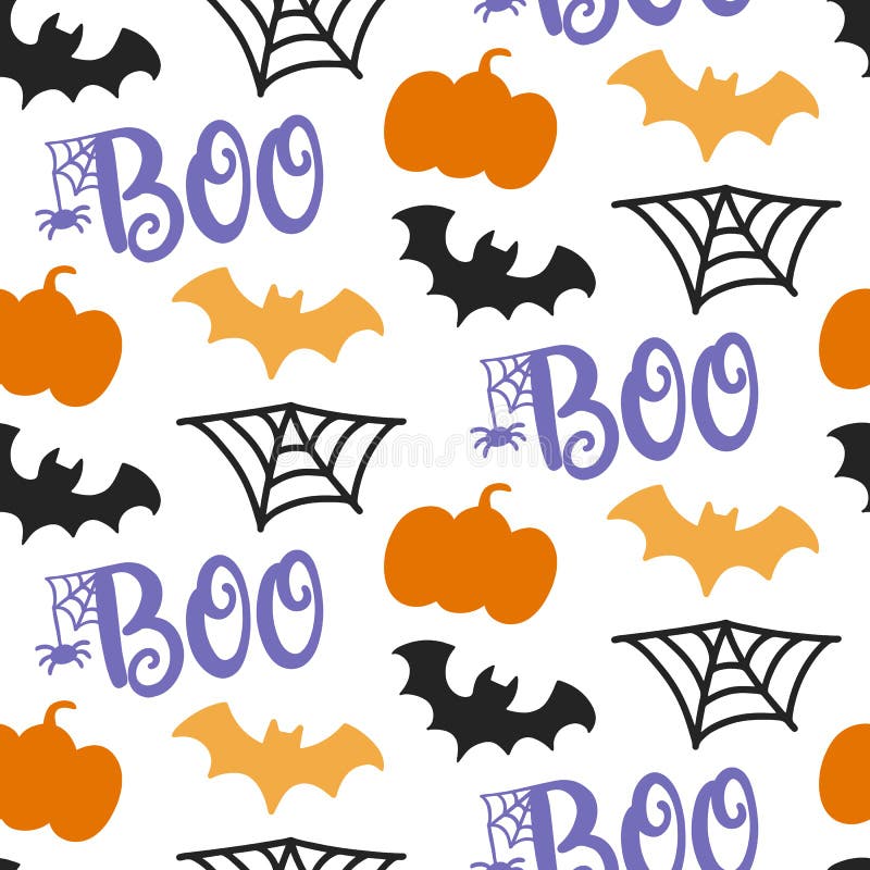 Halloween Cute Vector Seamless Pattern Texture Stock Vector ...