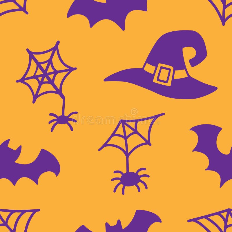 Halloween Cute Vector Seamless Pattern Texture Stock Vector ...