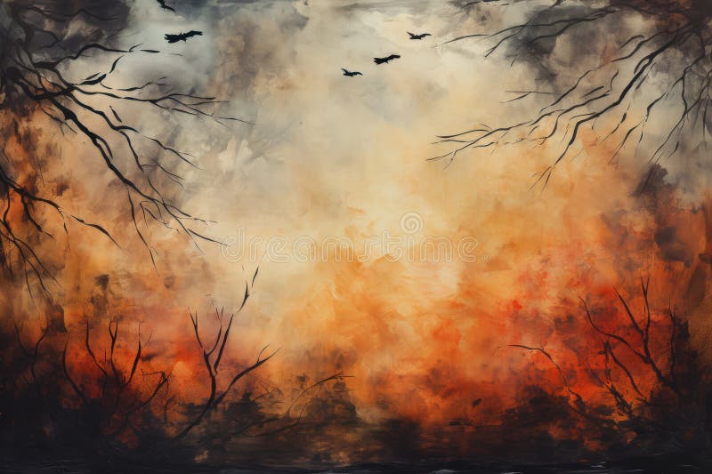 Halloween Day on the Abstract Background Stock Image - Image of ...