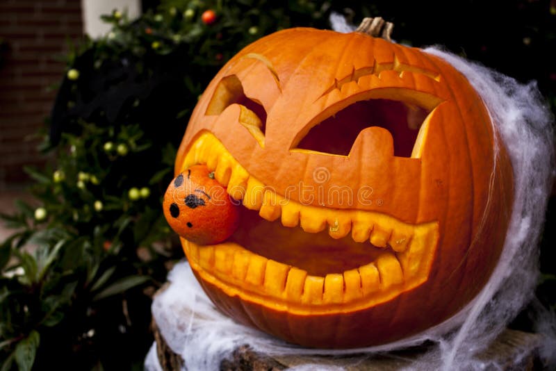 Halloween decorations stock image. Image of pumpkin - 259532693