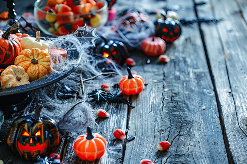 Halloween Decorations Pumpkins, Candy, and Spider Webs, Perfect for ...