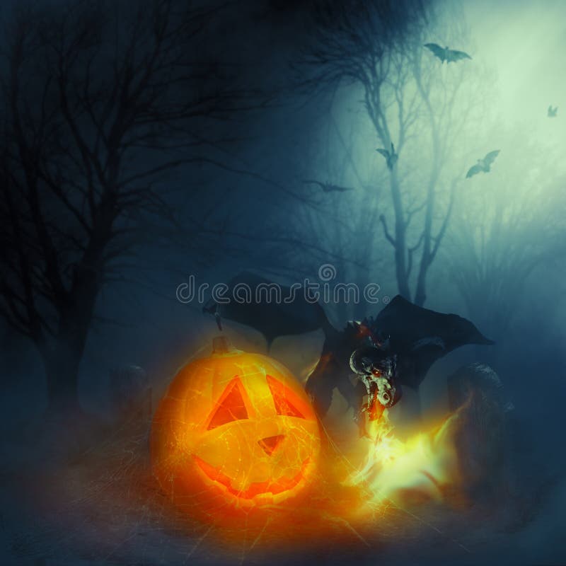 Halloween and the Demon of Hell. Stock Illustration - Illustration of ...