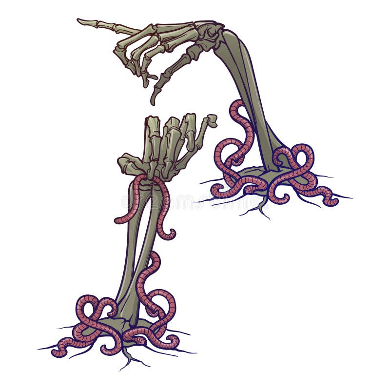 Skeleton Hand Pointing Stock Illustrations – 161 Skeleton Hand Pointing ...