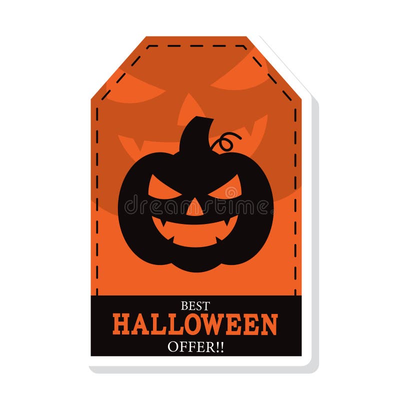 Halloween Discount Sticker Creepy Label Vector Stock Vector ...