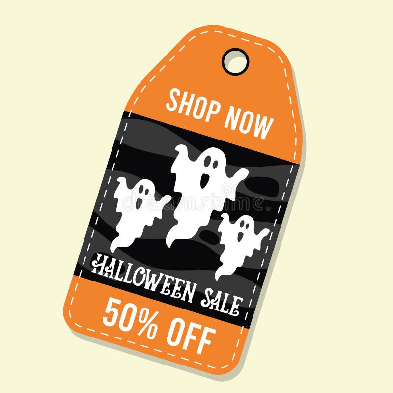 Halloween Discount Sticker Vector Stock Vector - Illustration of scary ...