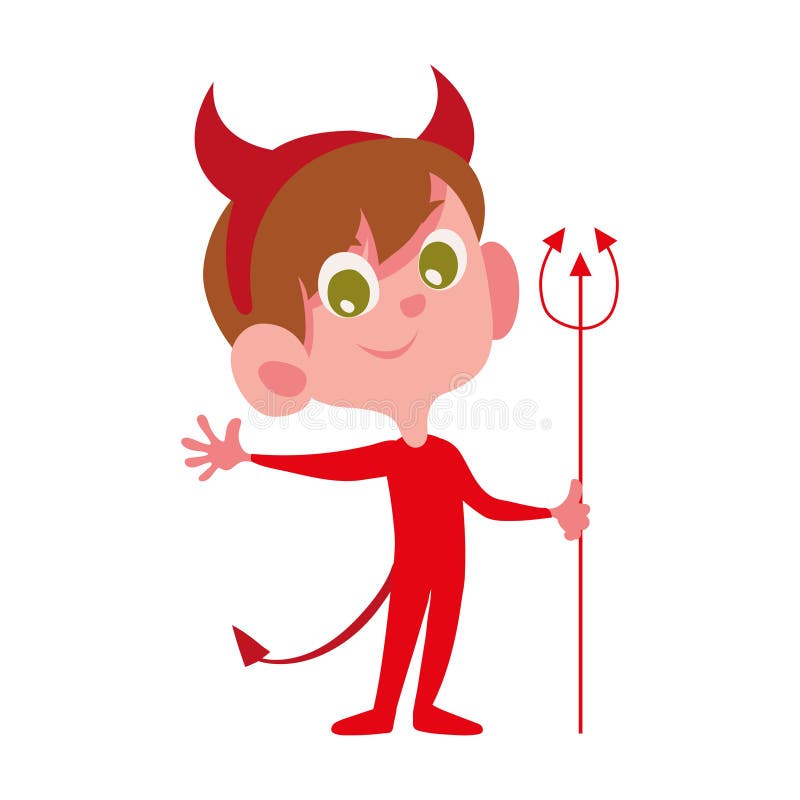 Halloween Disguised Devil Boy Stock Vector - Illustration of carnival, disguise: 291798597