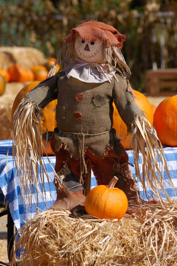 Hay bale scarecrow stock photo. Image of vertical, farm - 16748362