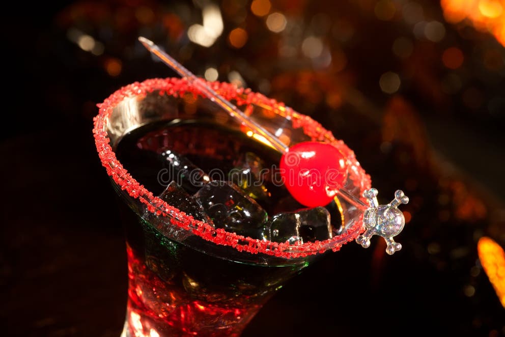 Halloween Drinks - Devil S Blood Cocktail Stock Photo - Image of close ...