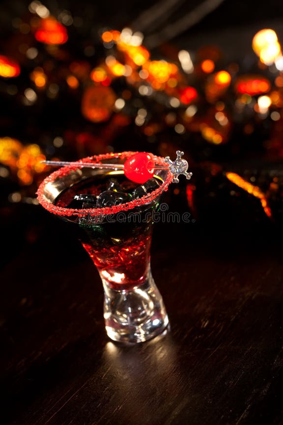 Halloween Drinks - Devil S Blood Cocktail Stock Image - Image of dark ...