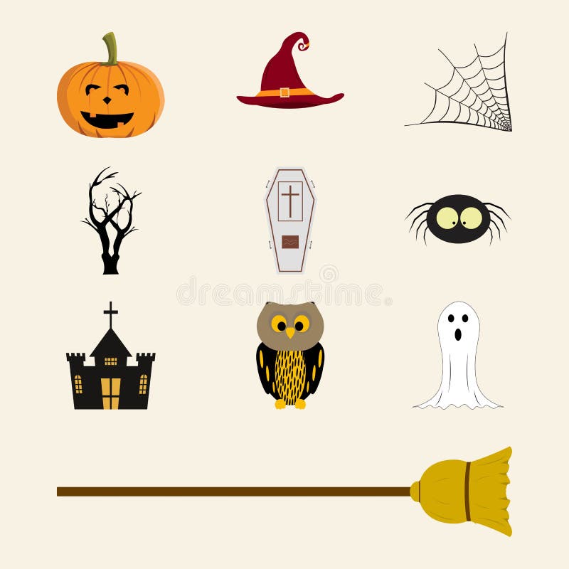 Halloween Element with Evil-shaped Design and Multiple Colors ...