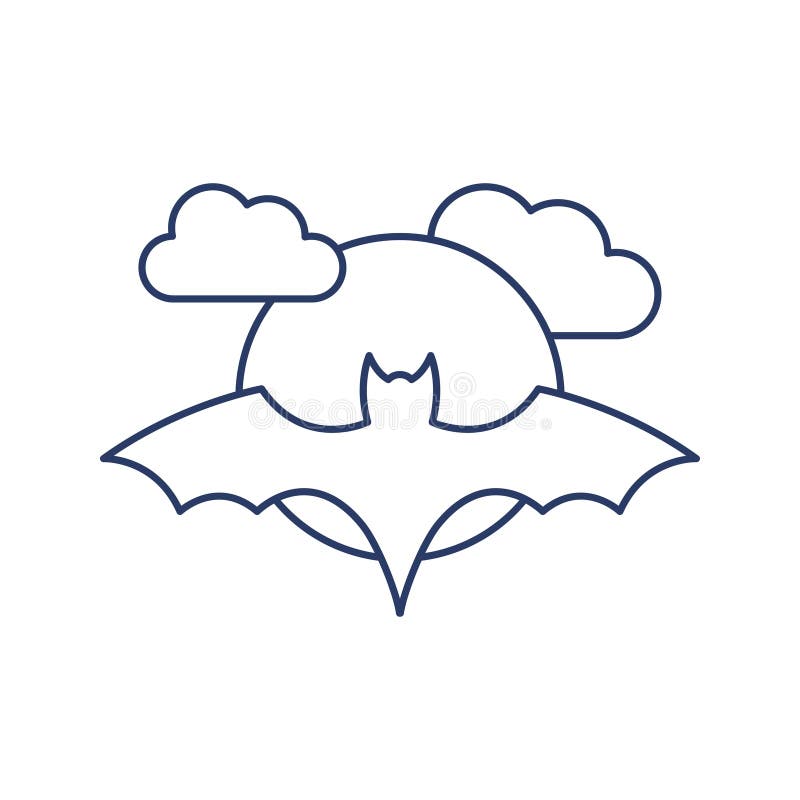 Halloween Evil Bat Night Icon Stock Vector - Illustration of wildlife ...