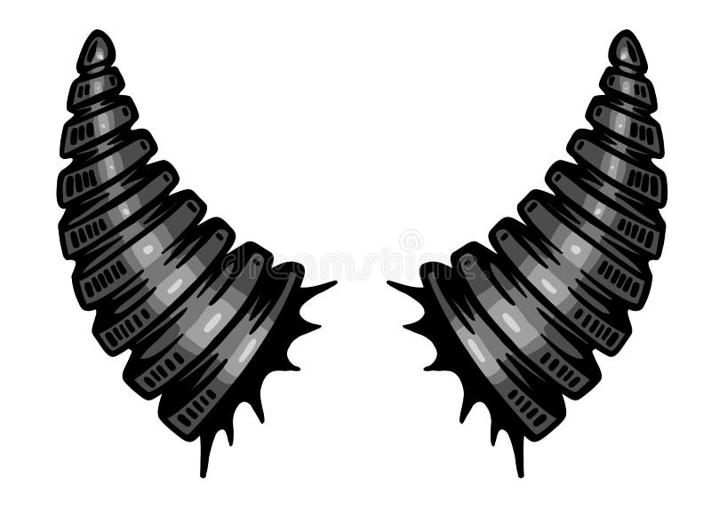 Halloween Evil Horns - Vector Illustration Stock Vector - Illustration ...
