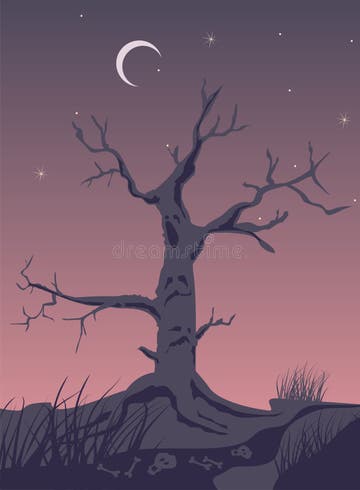 Halloween evil tree stock vector. Illustration of cartoon - 6260786