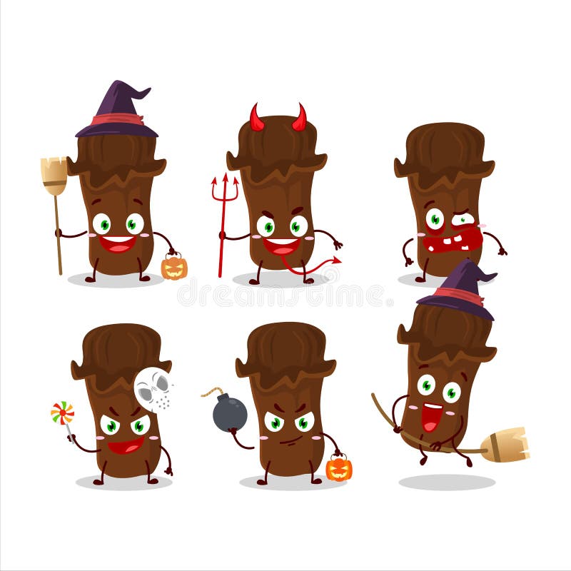 Halloween Expression Emoticons with Cartoon Character of Clevo Stock ...